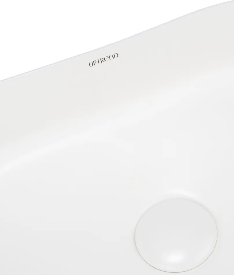 UPTrend Oválné keramické umyvadlo na desku OAZA BLOOM TR41422, bílá lesk