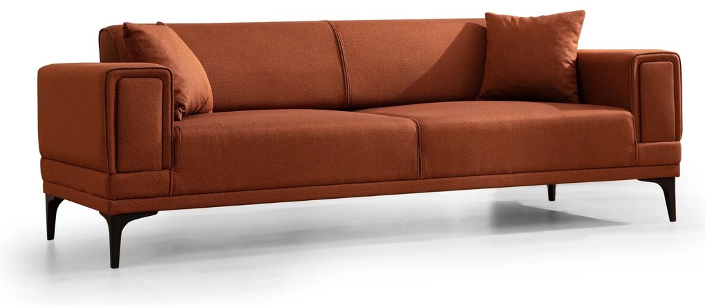 Hanah Home Třímístná pohovka HORIZON červenooranžová