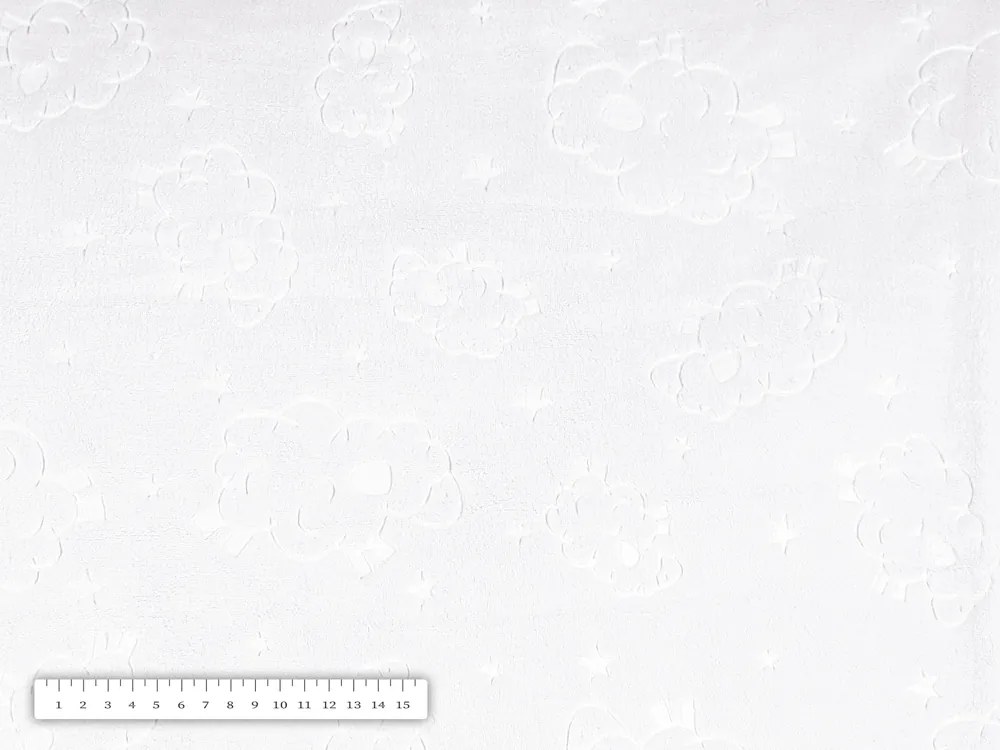 Biante Dětská oboustranná deka Mikroplyš/Polar MIP-001 Beránci - bílá 100x150 cm