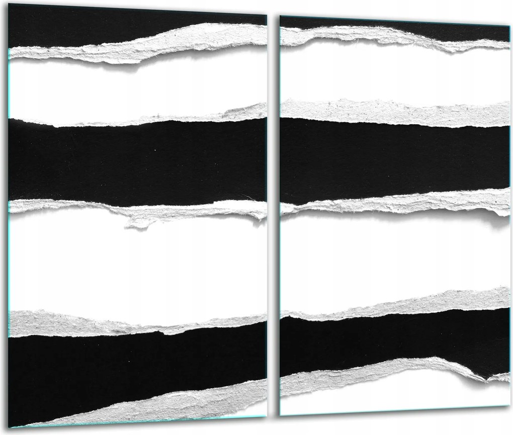 Skleněná Krájecí Deska 2x 30x52 Pruhy Tvrzené Sklo Kuchyně 7v1