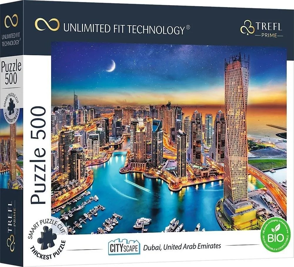 Puzzle trefl puzzle uft cityscape: dubai, spojené arabské emiráty 500 dílků