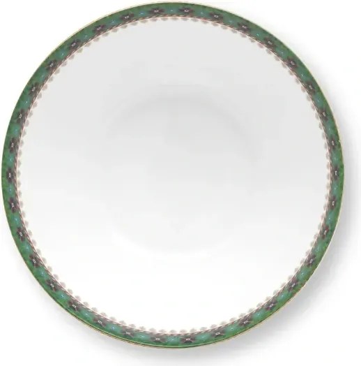Pip Studio Berry Blues miska Ø 18cm, modrá (Mísa z tenkostěnného porcelánu na salát nebo špagety)