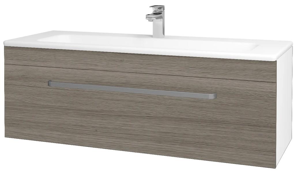 Dřevojas Koupelnová skříň ASTON SZZ 120 Varianta: N01 Bílá lesk / Úchytka T01 / D06 Ořech