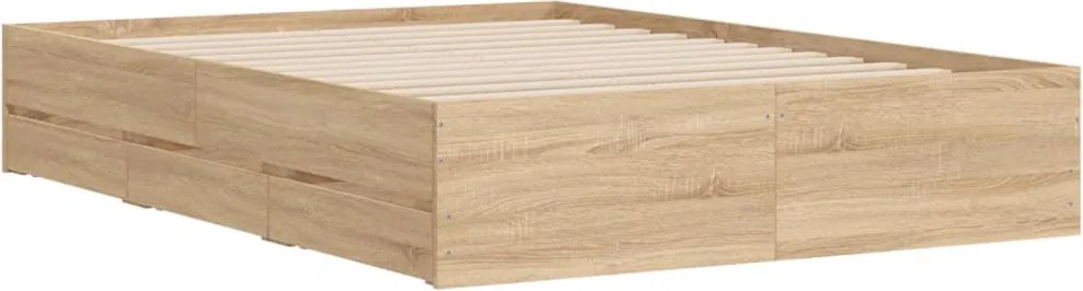 Rám postele se zásuvkami dub sonoma 135x190 cm kompozitní dřevo 3207310