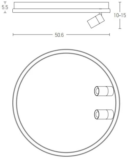 Zambelis 22014 - LED Stmívatelné stropní svítidlo LED/71W/230V černá