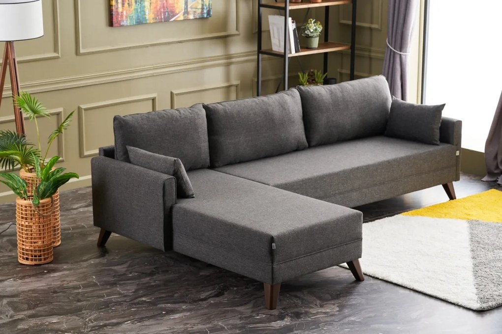 Hanah Home Designová pohovka BELLA antracit levá 275 cm 825BLC2577
