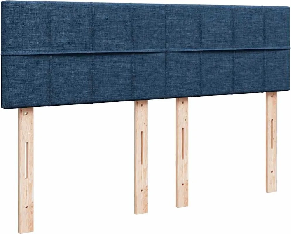 Box spring postel s matrací modrá 140x200 cm textil 3287485