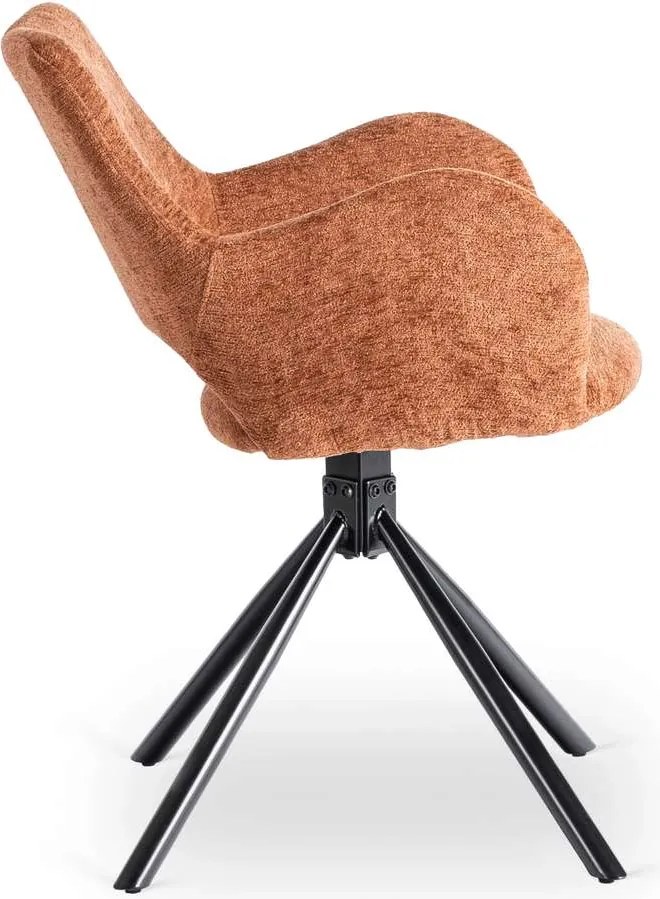 Jídelní židle Sebo Bouclé, cihlová