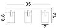 Minimalistické bodové svítidlo Esto 3 Bílá