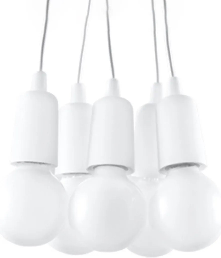 Sollux Lighting Závěsné svítidlo DIEGO 5 bílé