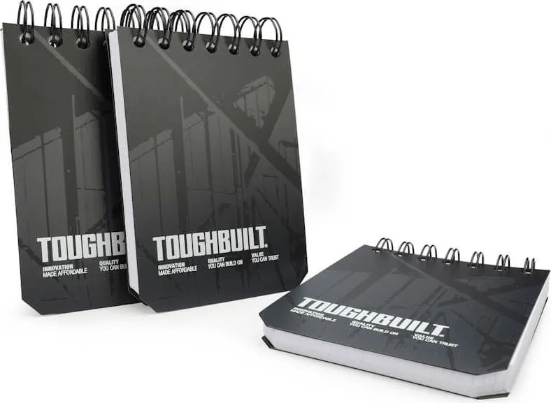 ToughBuilt | Small Grid Notebooks – kapesní blok/zápisník 3× ks