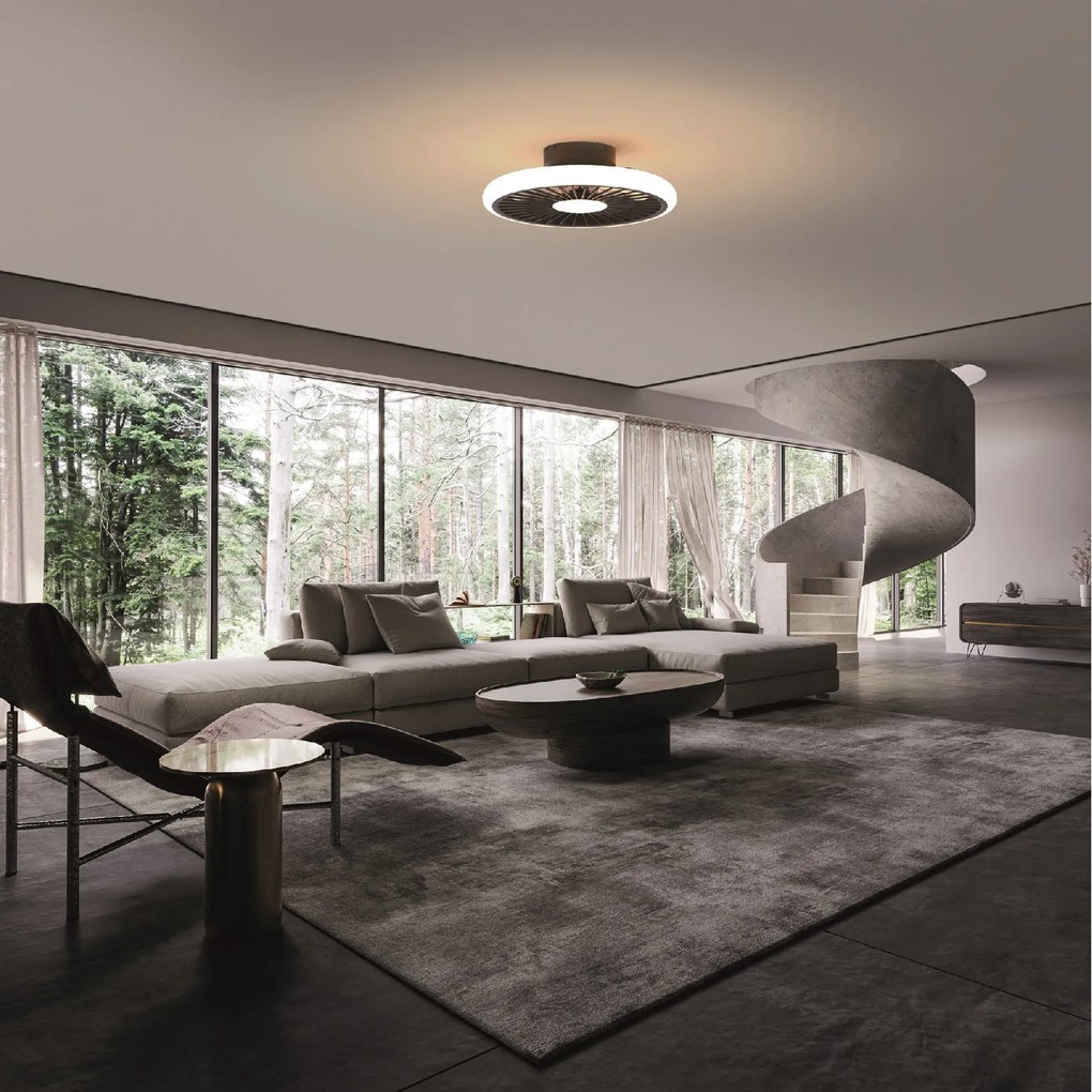 Mantra 8232 Turbo, ventilátor se svítidlem LED 55W 2700-5000K a dálkovým ovladačem, černá, průměr 51,2cm