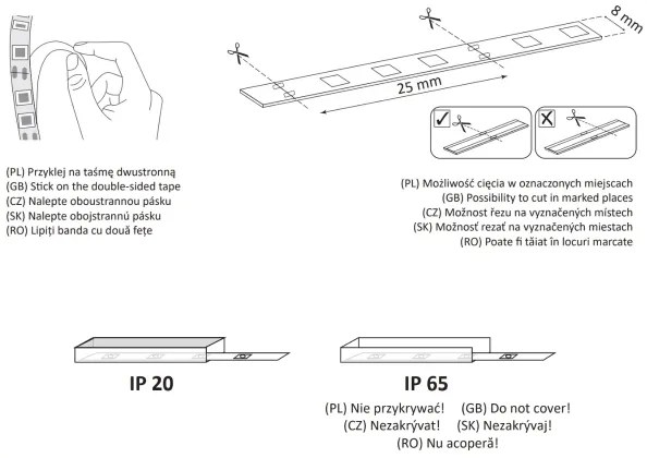 LED pásek 5m LED/36W/12V 4000K