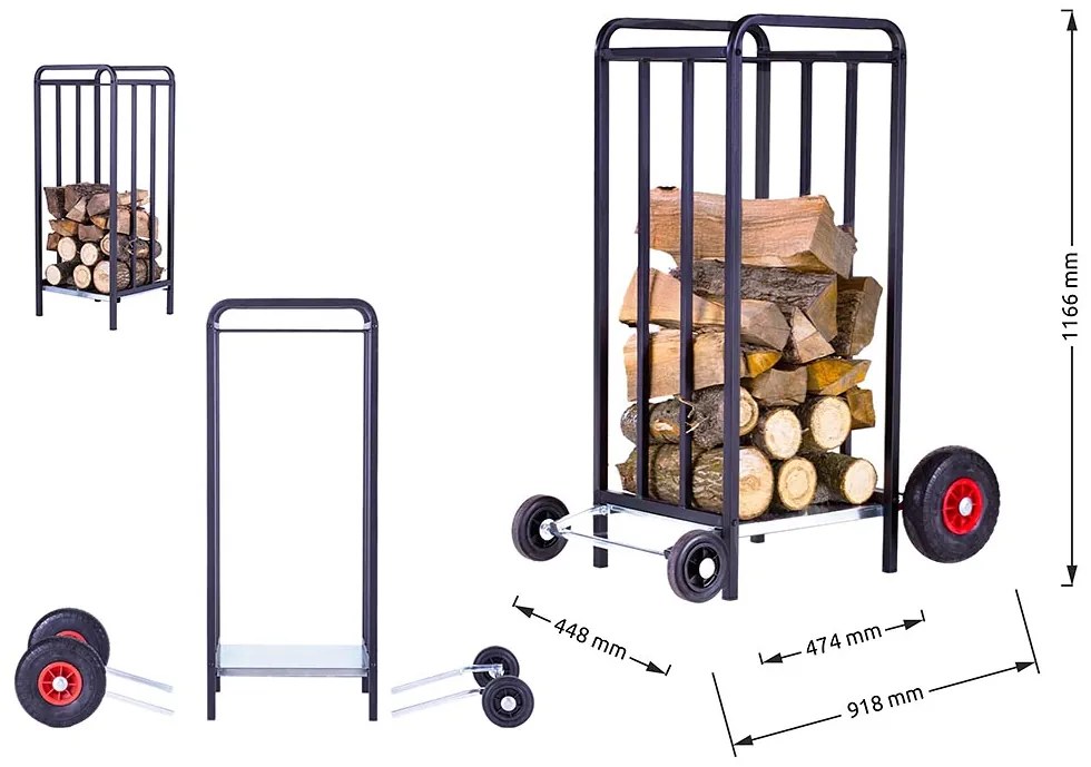 Trestles Pojízdný stojan na dřevo s dvojím pojezdem T114-9005