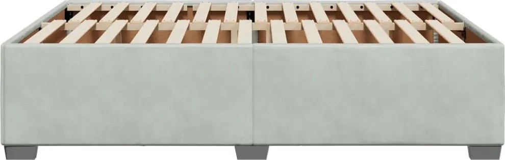 Rám postele bez matrace světle šedý 140 x 200 cm samet 3284637