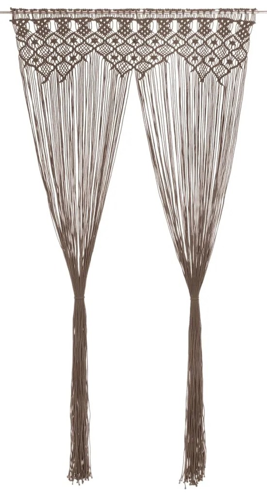 Macramé závěs taupe 140 x 240 cm bavlna 323983