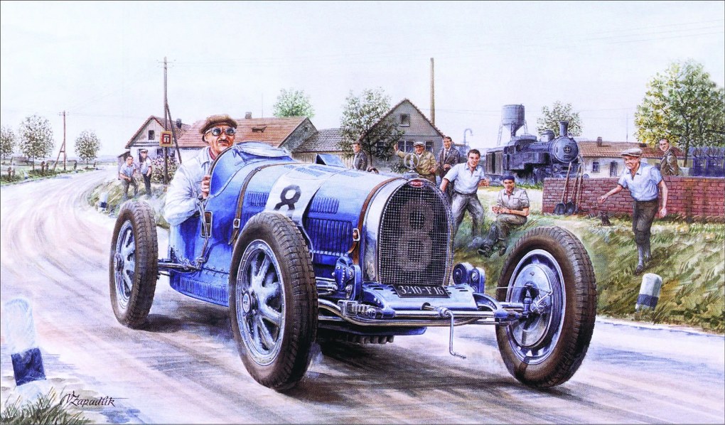 Plechová cedule Bugatti, 410 x 245 mm