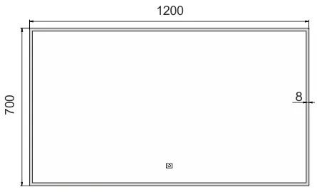 LED zrcadlo 13006V, 1200x700