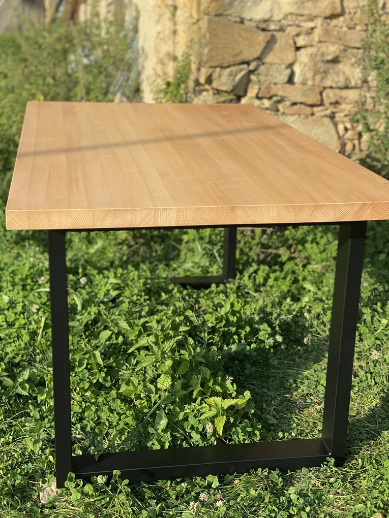 Wudboys Jidelní stůl - Square No.1 Barva kovu: Bílá, Dřevo: Dub, Rozměr: 1700x900, moderní skandinávský styl
