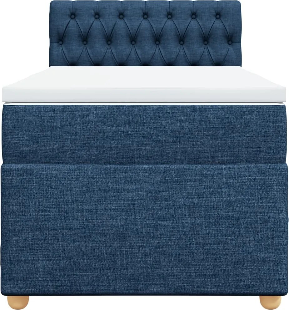 Box spring postel s matrací modrá 80x200 cm textil 3286520