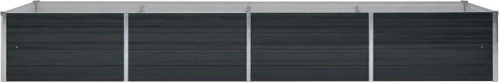 vidaXL Vyvýšený záhon 320 x 80 x 45 cm pozinkovaná ocel [45729] Barva: antracitová