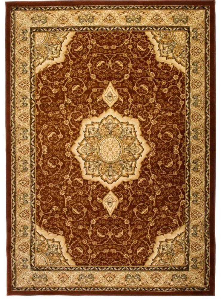 Kusový koberec klasický vzor 2 hnědý 60x100cm