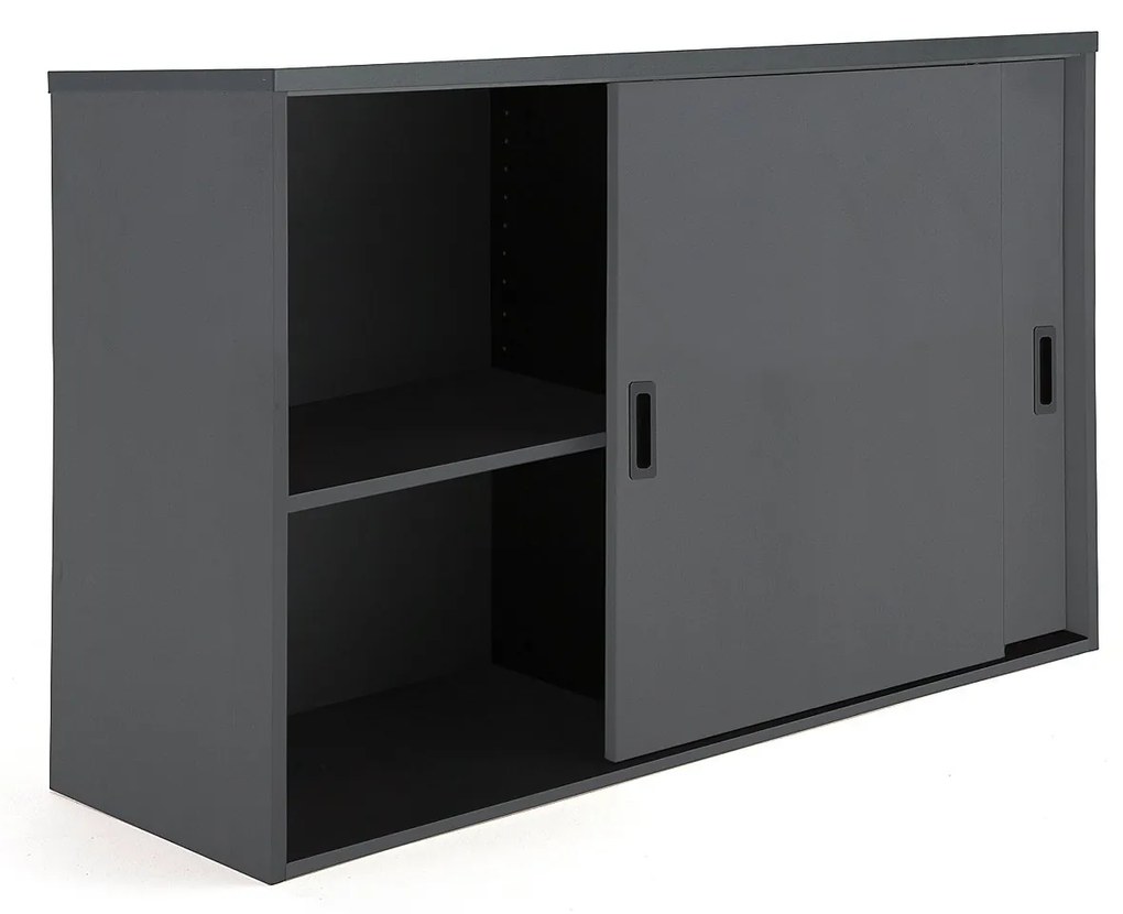 AJ Produkty Skříň s posuvnými dveřmi MODULUS XL, výška 800 mm, černá