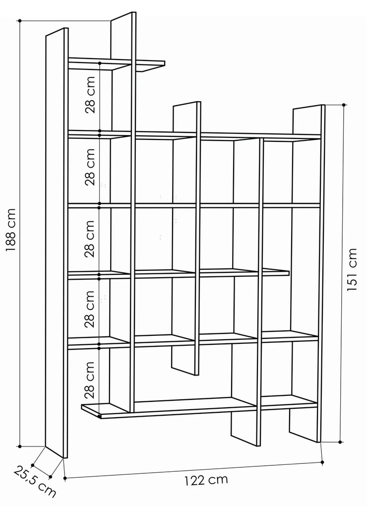 Moderní knihovna Houseland Manco mocha