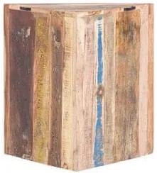Woodkings  Rohová horní skříňka do koupelny Gautama z recyklovaného dřeva
