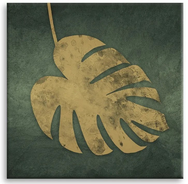 Obraz na plátně GOLD MONSTERA 65x65 cm Styler