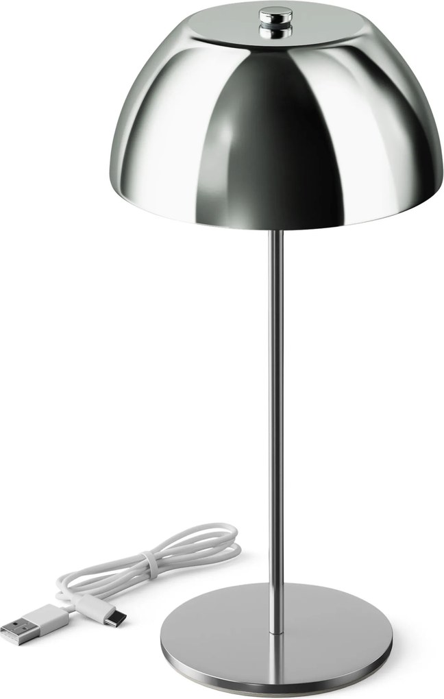 Tchibo - Bateriová stolní lampa s LED »Cn3« - barva: chrom