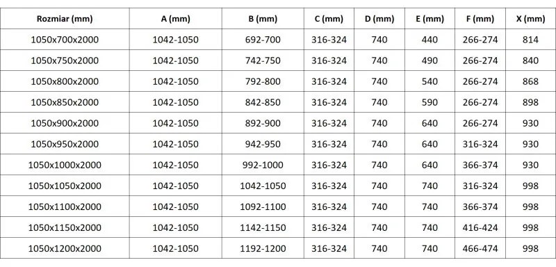 Mexen Lunar, L Duo výklopný sprchový kout 105 x 100 cm, 8mm čiré sklo, zlatý matný profil, 834L-105L-100P-55-00