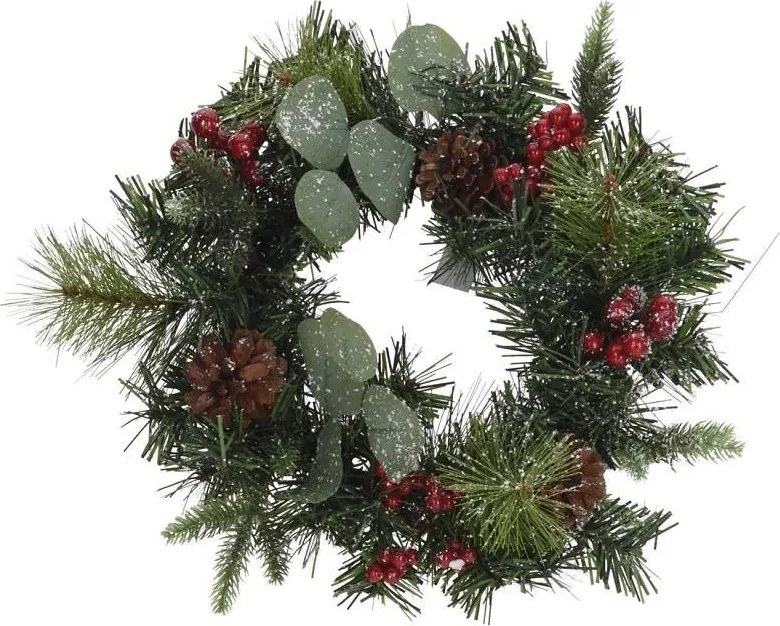 Vánoční věnec s vánočními bobulemi 30 cm