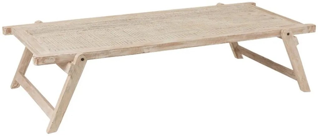 Bílý konferenční stolek ve tvaru Army lehátka Adelais - 181*86*42 cm