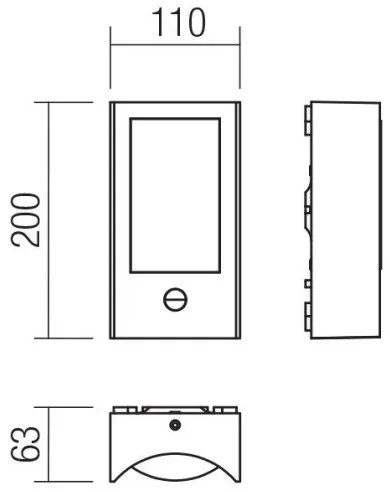 Redo 90486 - LED Venkovní nástěnné svítidlo se senzorem WARP LED/8W/230V IP44