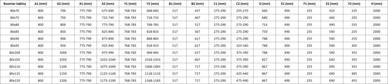 Mexen Mist-H Duo, 2-křídlý ​​výklopný sprchový kout 80 x 100 cm, čiré sklo, zlatý lesklý profil, 8A5-080L-100P-50-00