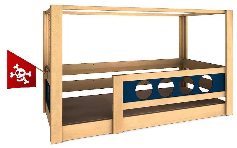 De Breuyn Dětská dřevěná postel DeBreyun Deluxe Pirate | modrá