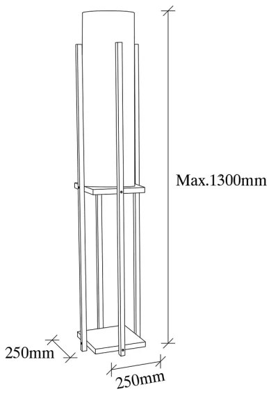 Stojací lampa 1xE27/40W/230V béžová