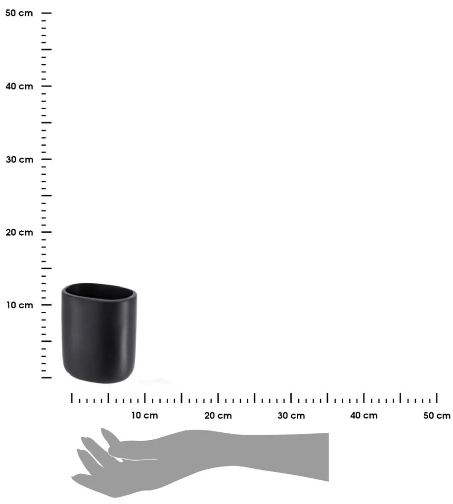 Koupelnový pohár Sottani, černá