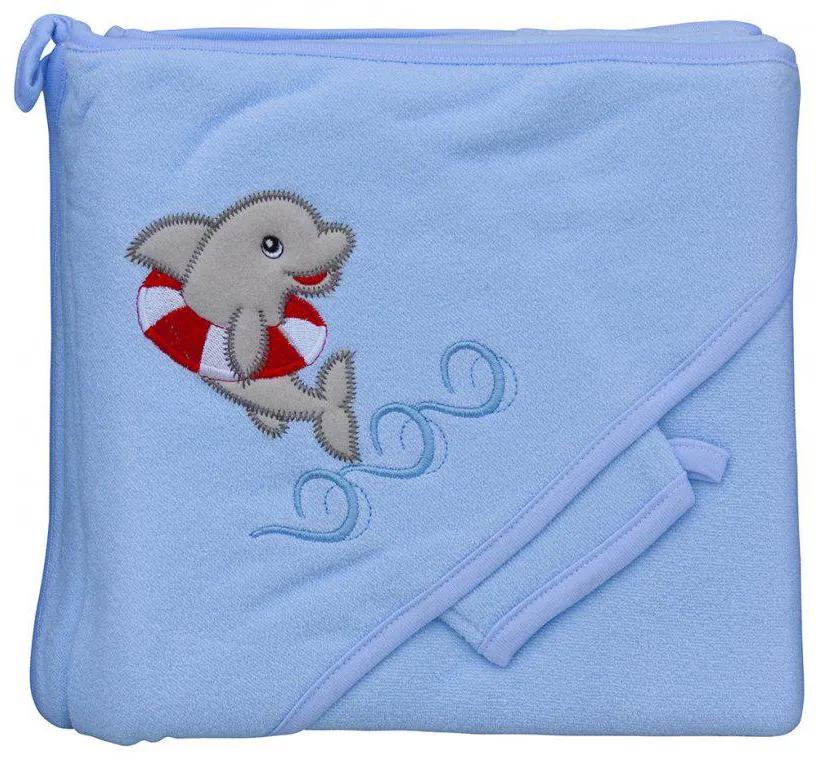 Scarlett Froté ručník - delfín s kapucí Bílá