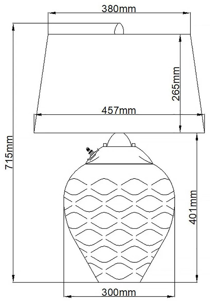 Velká stolní lampa Elstead SAMARA-TL-SLM