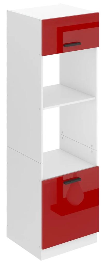 Vysoká kuchyňská skříňka Belini Premium Full Version pro vestavnou troubu 60 cm červený lesk