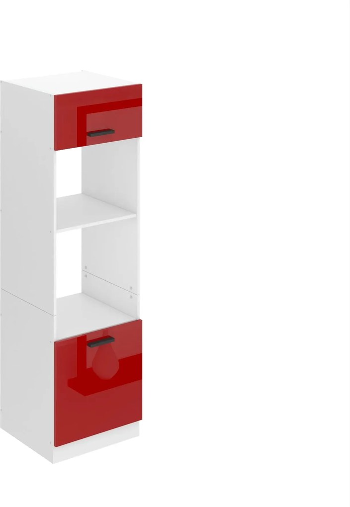Vysoká kuchyňská skříňka Belini Premium Full Version pro vestavnou troubu 60 cm červený lesk  INF SSP60/0/WT/R/0/B1/PP