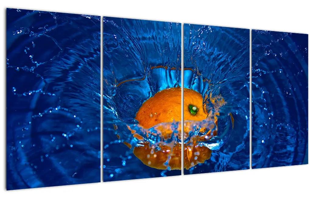 Obraz - pomeranč ve vodě (160x80 cm), 40 dalších rozměrů