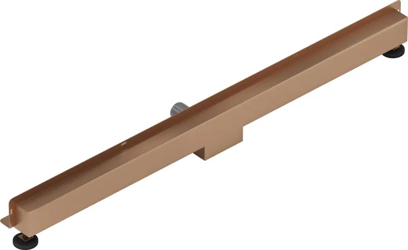 Mexen Flat Wall, sprchový žlab na zeď 2v1, 120 cm, měděná matná, 1C30120