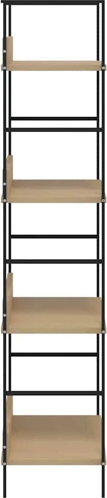 Knihovna se 4 policemi dub 60x27,6x124,5 cm kompozitní dřevo 288223