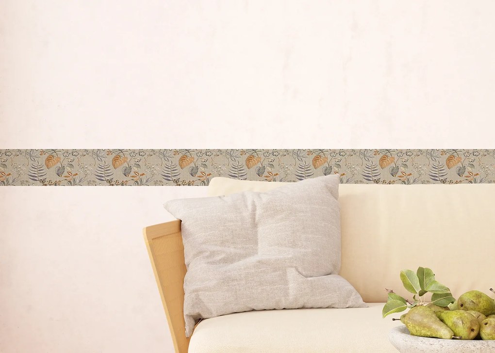 Samolepící bordura na zeď Přírodní Ornament | 5 m x 13.8 cm | DWB8431