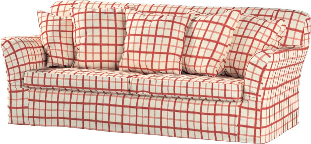 Potah na pohovku IKEA  Tomelilla rozkládací barva červená látka vzorované