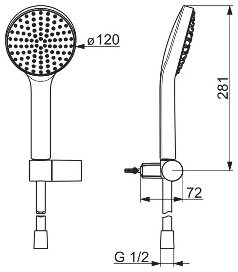 Hansa Sprchová sada HANSAACTIVEJET s 1-polohovou sprchou 84380113