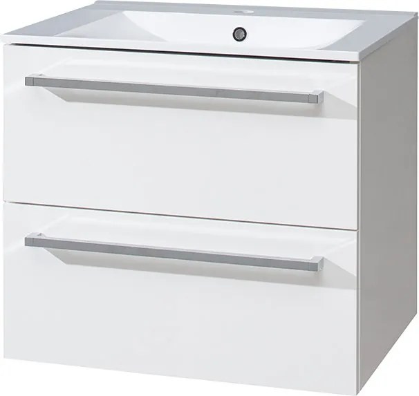 Mereo, Mereo Bino, koupelnová skříňka s keramickým umyvadlem 61 cm, bílá, MER-CN660